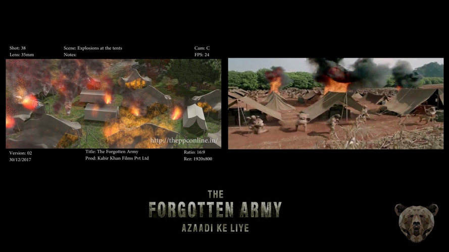 The art of crafting war scenes for previs - befores & afters