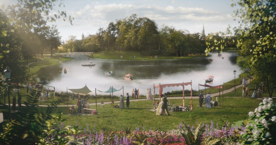 The visual effects of 'Bridgerton' - befores & afters