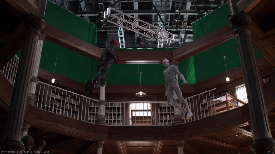 Lots of 'WandaVision' VFX behind the scenes in this new video - befores ...