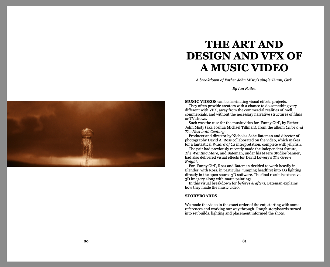 The art and design and VFX of a music video - befores & afters