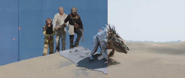 Simulating sand and other FX, with Hybride - befores & afters