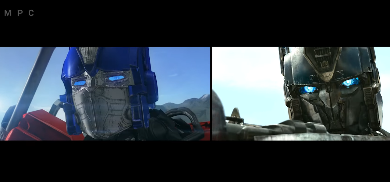 Watch MPC's previs reel for 'Rise of the Beasts' - befores & afters