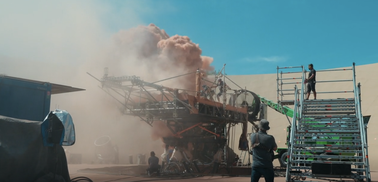 Behind the scenes of worm riding on 'Dune: Part Two' - befores & afters