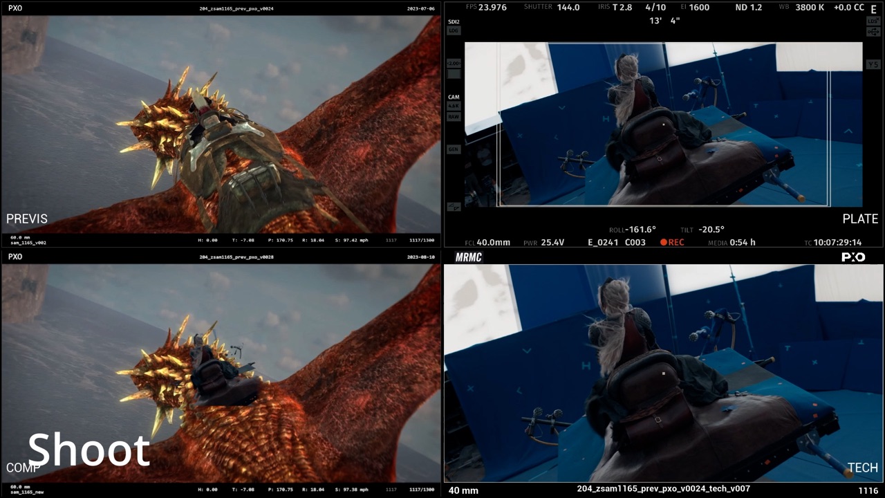 Motion bases, mo-co cameras and monofilament wires - befores & afters