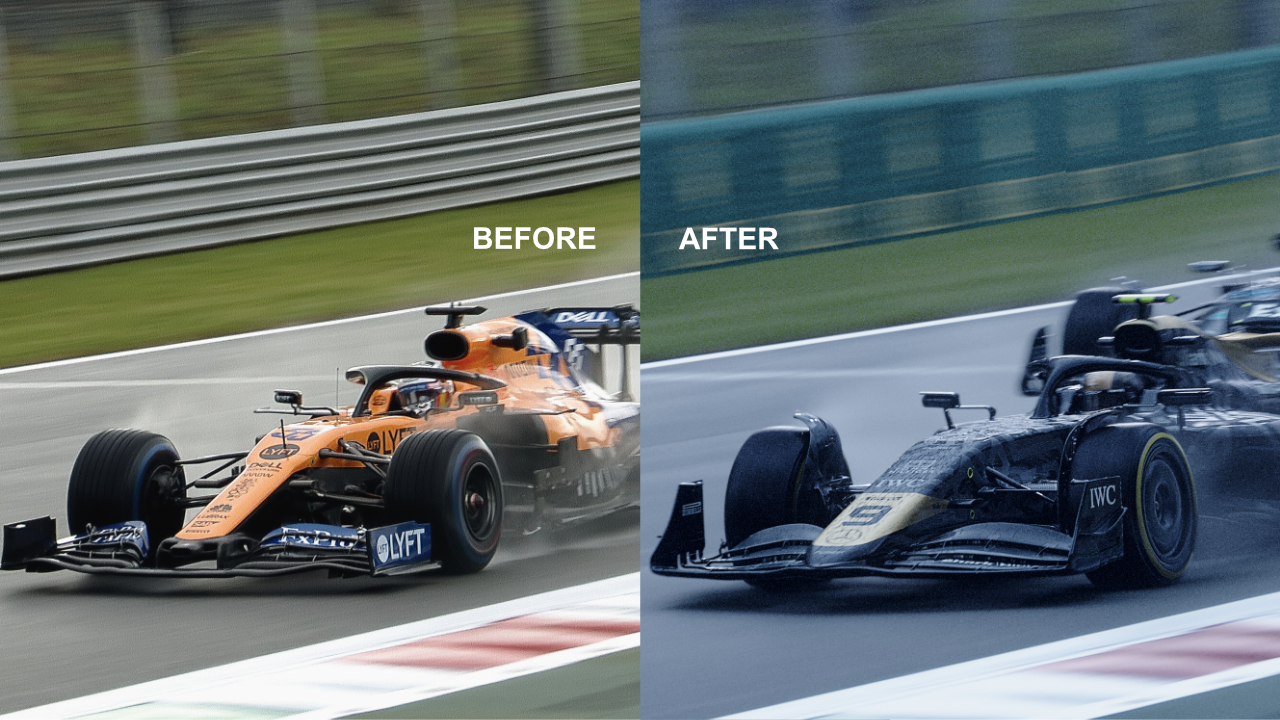Breaking down a scene from 'F1': Monza - befores & afters